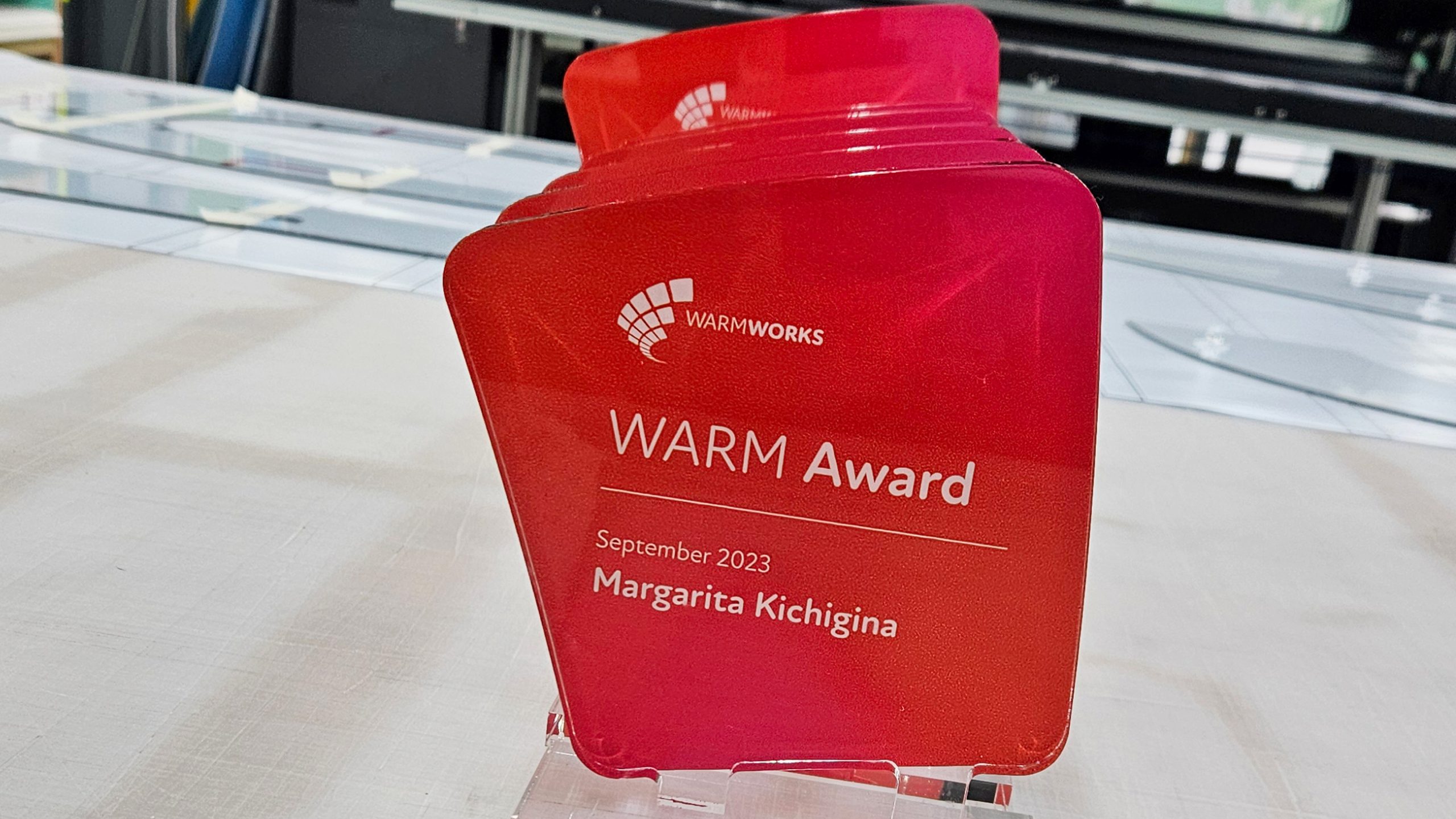 Vinyl Wrapped Awards Looking Pretty - First Display - Signs & Graphics 2025